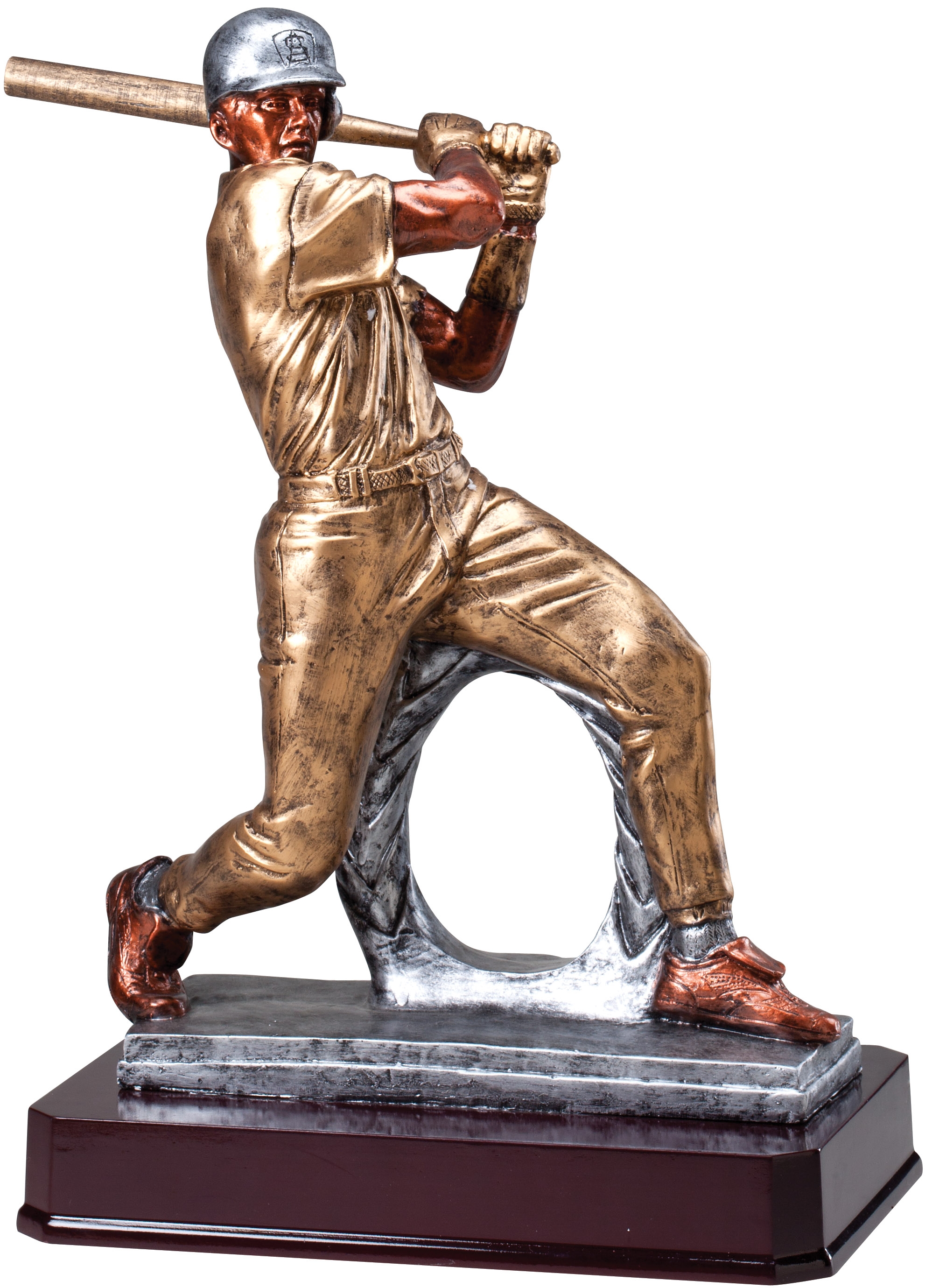 Large Resin Male Baseball Player AwardTrophy Trolley