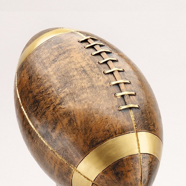 Large Lifelike Resin Football Fantasy AwardTrophy Trolley